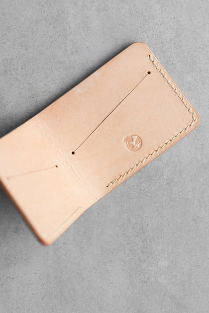 Handmade Leather Wallet - Natural – Notary Ceramics LLC